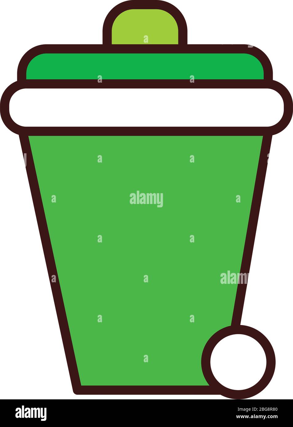 waste bin line and fill style icon Stock Vector Image & Art - Alamy