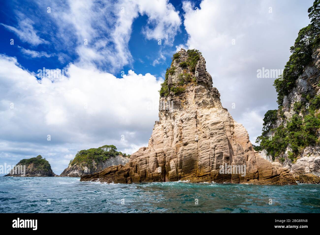 Rock Outcrop near Cathedral Cove, Hahei, Coromandel Peninsula, North ...