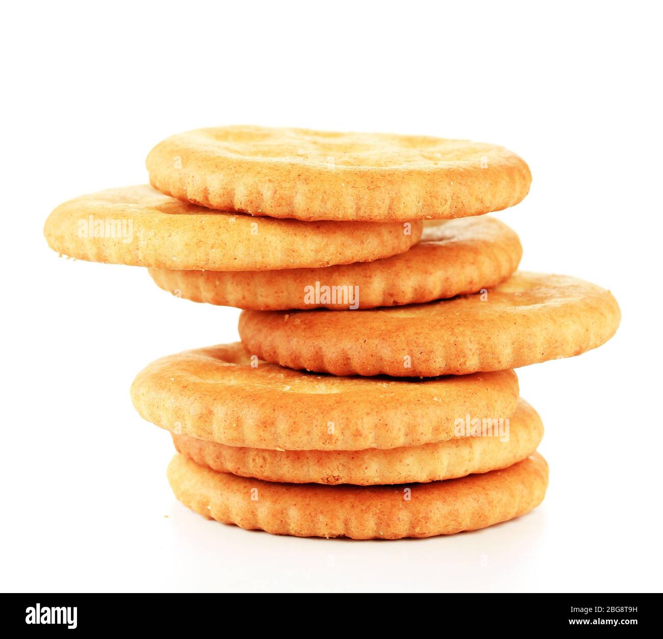 Delicious crackers isolated on white Stock Photo - Alamy