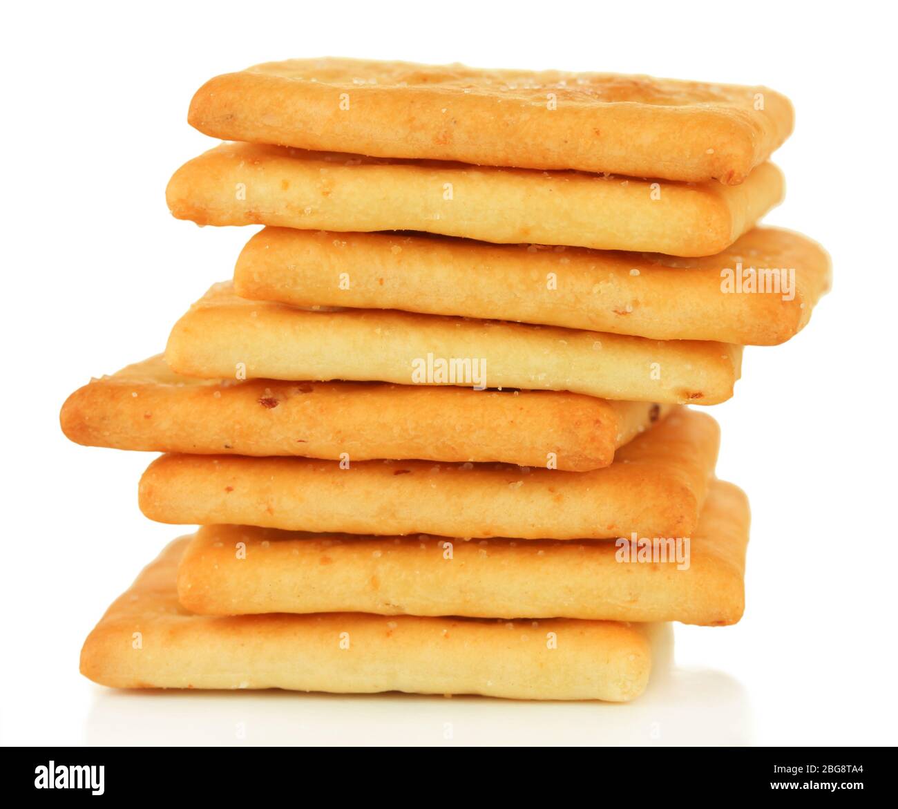 Delicious crackers isolated on white Stock Photo - Alamy