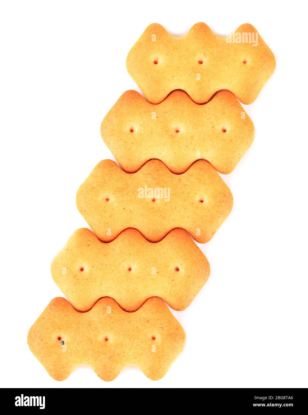 Delicious crackers isolated on white Stock Photo - Alamy