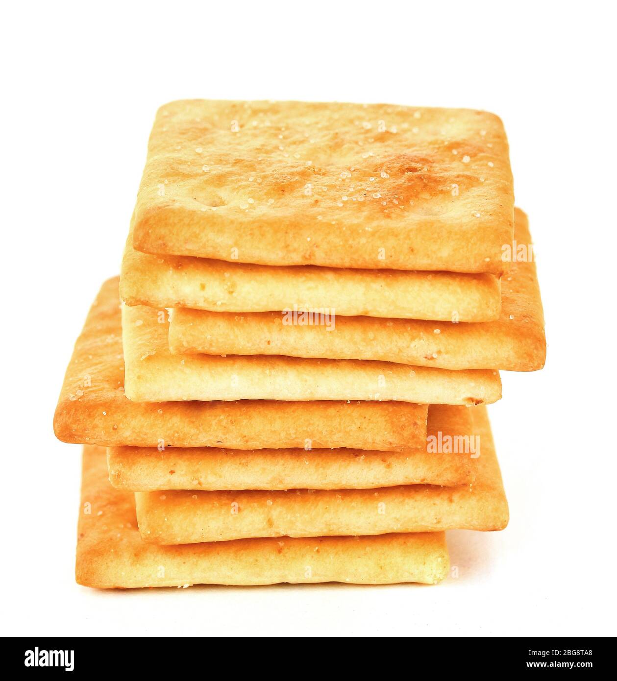 Delicious crackers isolated on white Stock Photo - Alamy