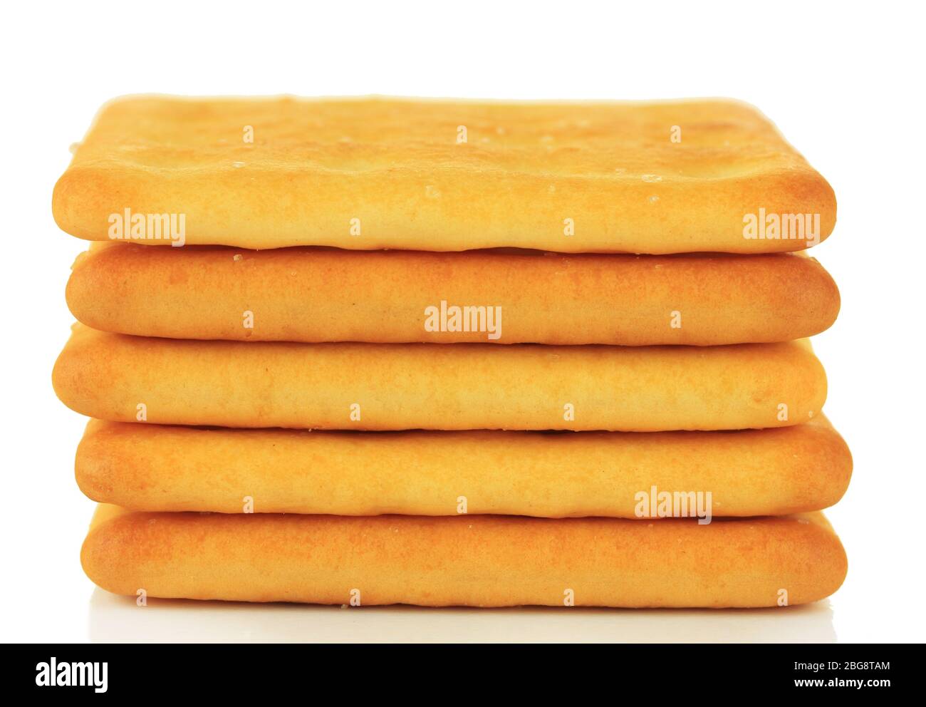 Delicious crackers isolated on white Stock Photo - Alamy