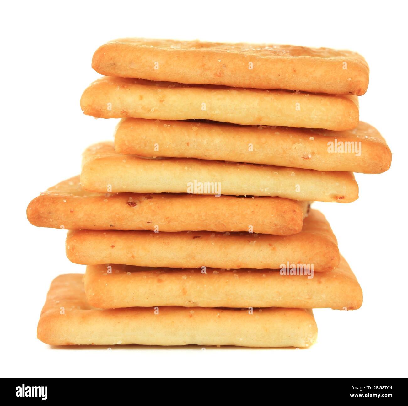 Delicious crackers isolated on white Stock Photo - Alamy