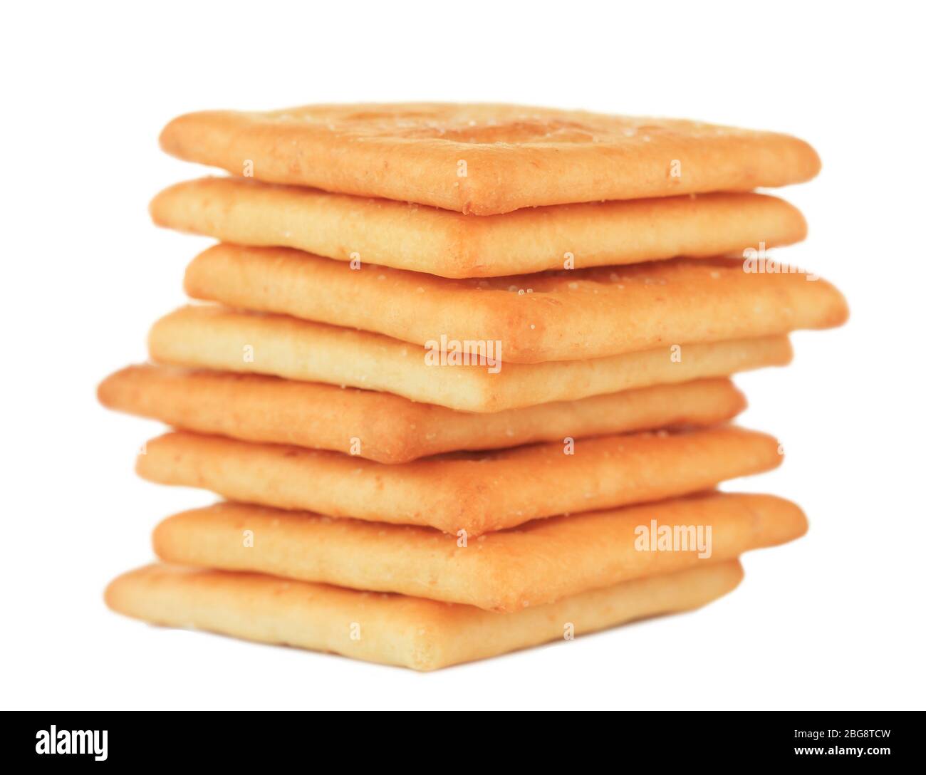 Delicious crackers isolated on white Stock Photo - Alamy