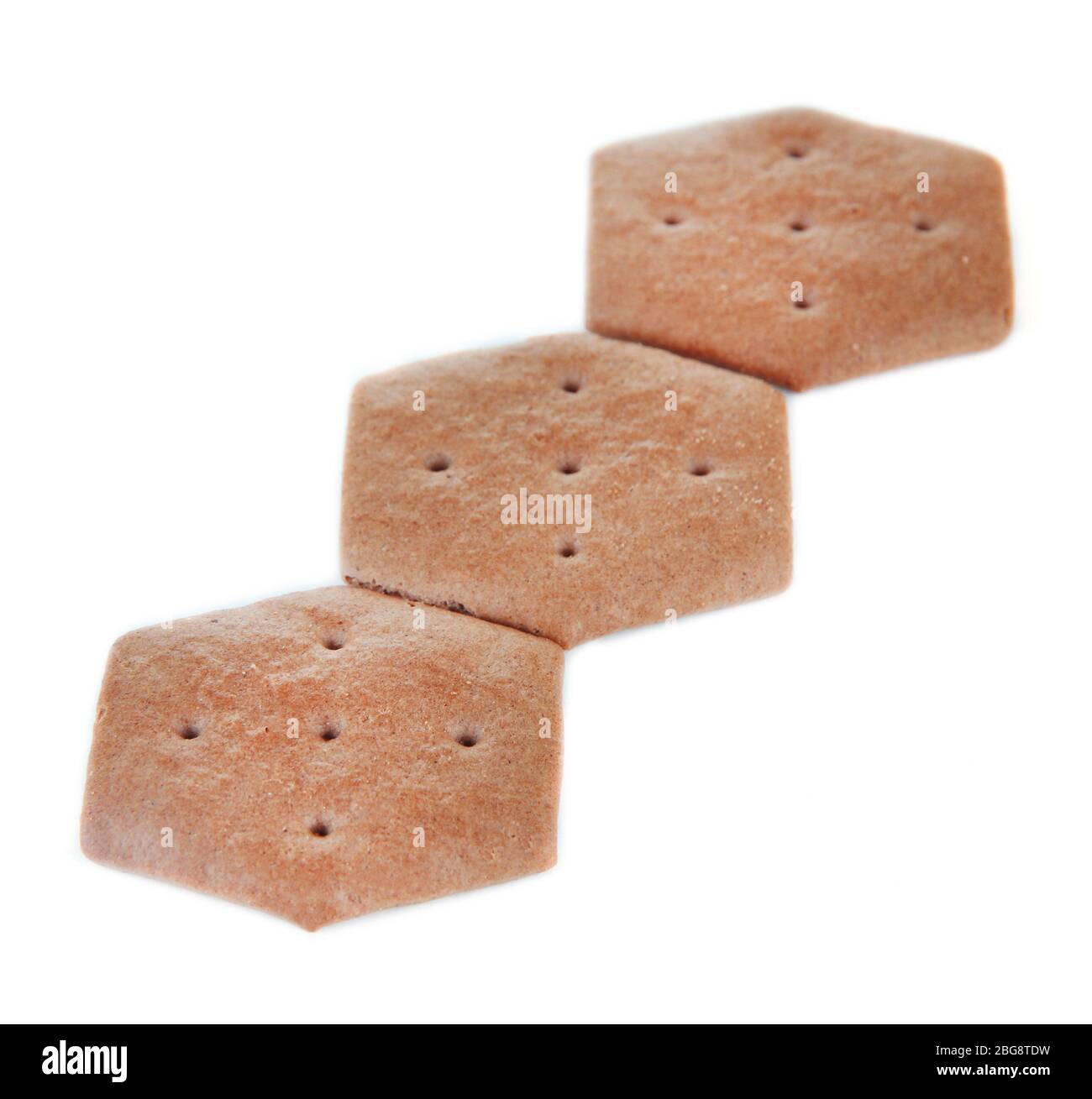 Delicious crackers isolated on white Stock Photo - Alamy