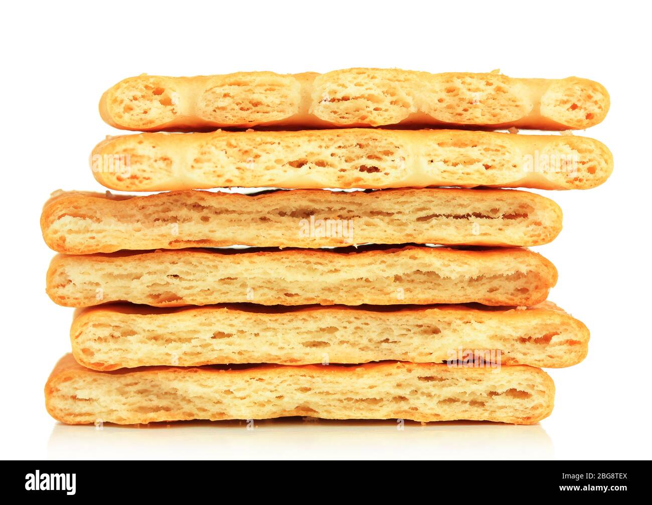 Delicious crackers isolated on white Stock Photo - Alamy