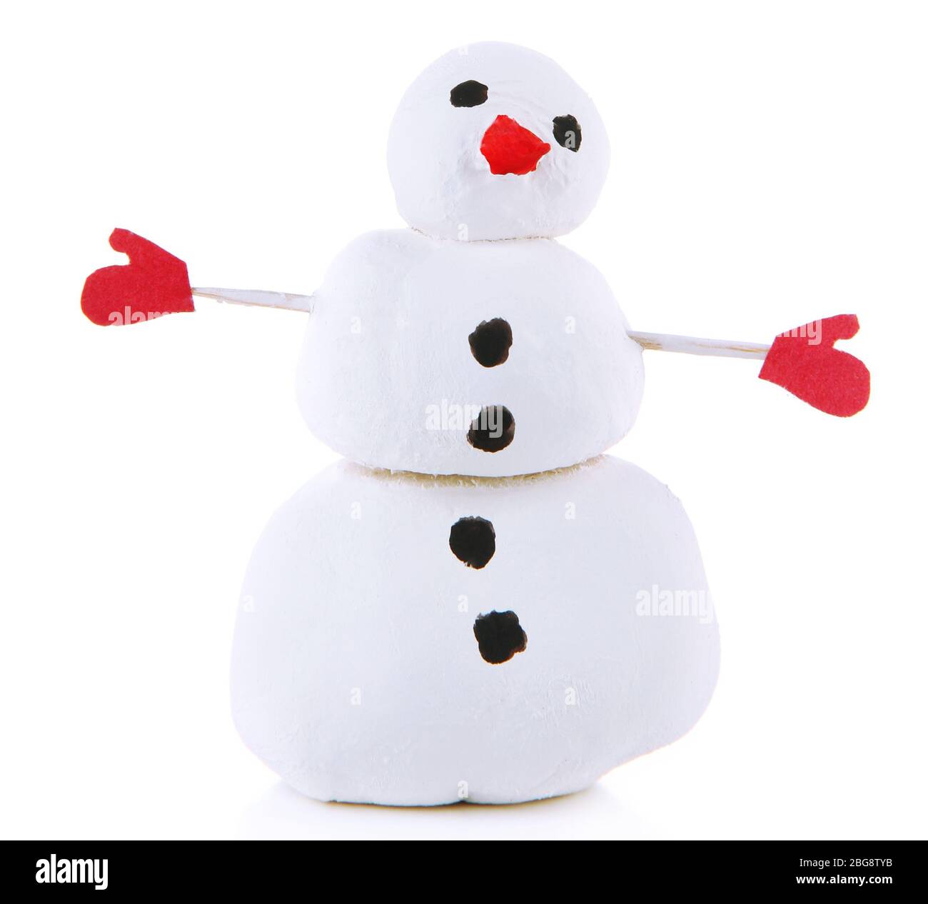 Beautiful snowman isolated on white Stock Photo - Alamy
