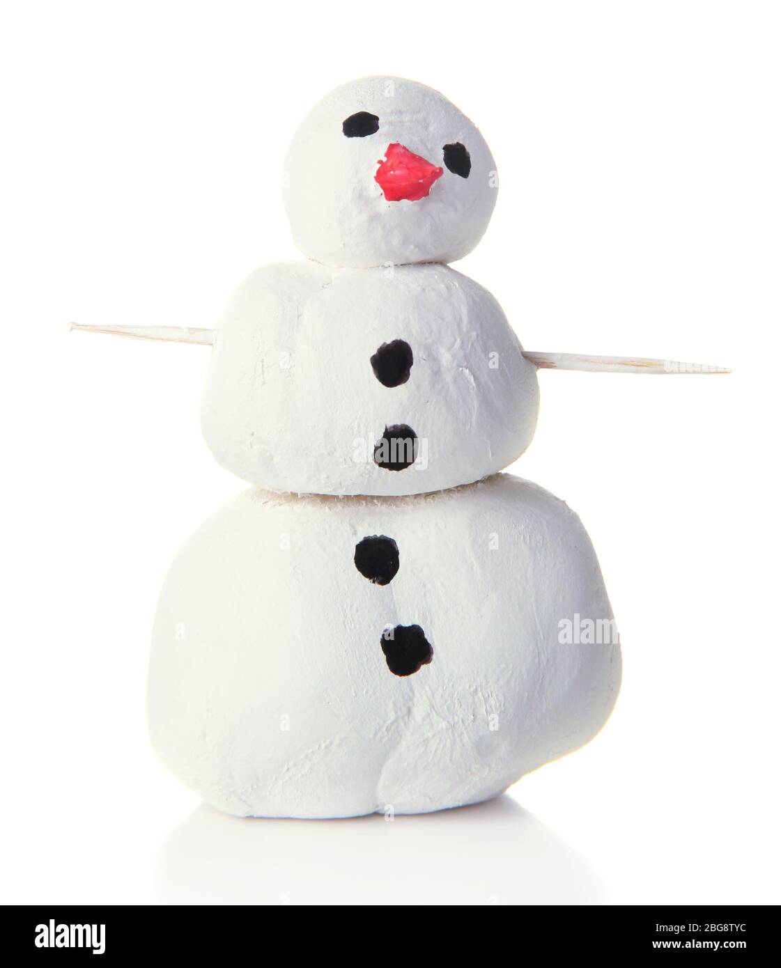 Beautiful snowman isolated on white Stock Photo - Alamy