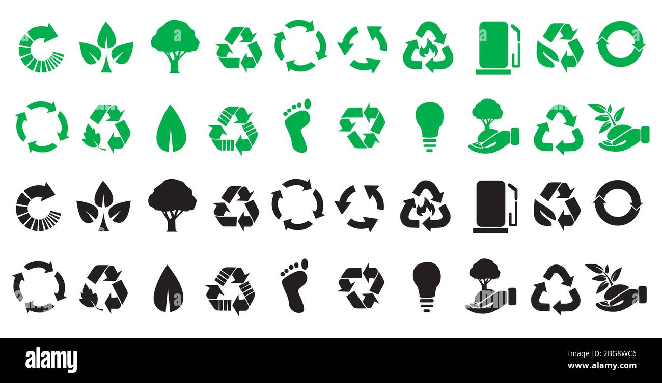 Vector set of environmental / recycling icons Stock Vector Image & Art ...