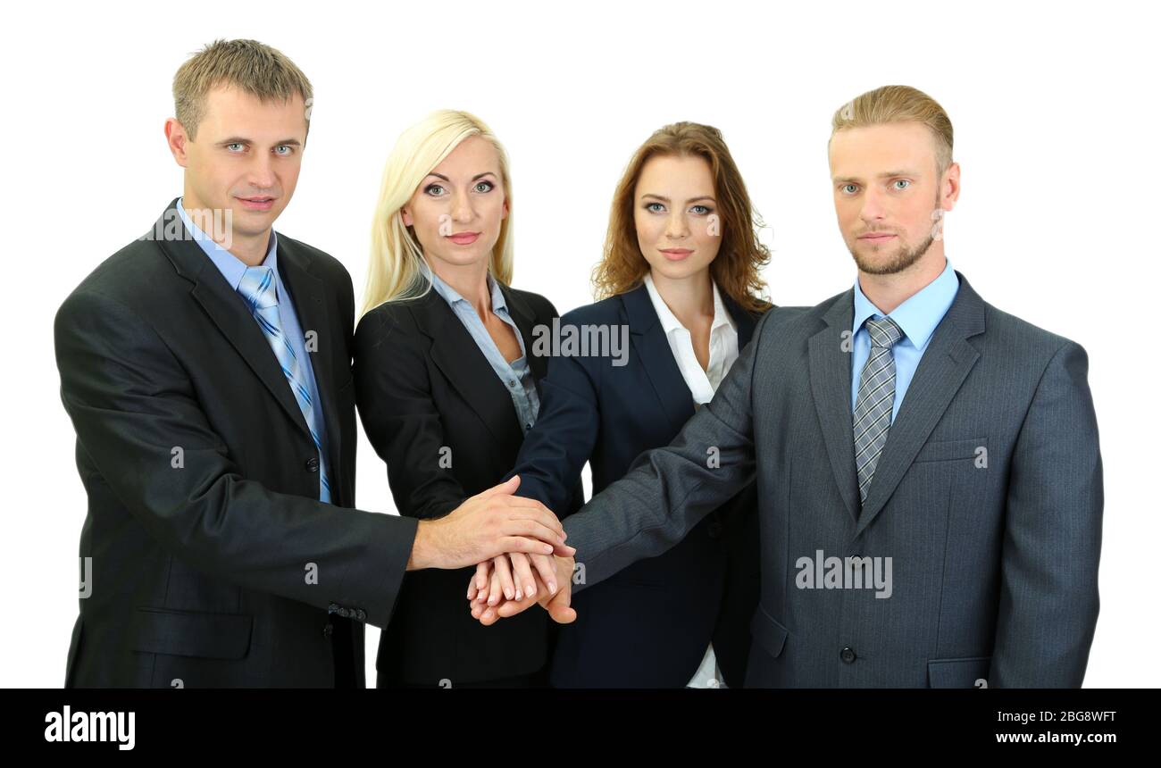 Group of business people isolated on white Stock Photo - Alamy