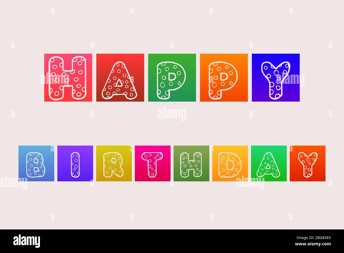 A beautiful illustration of Happy birthday design in beautiful and ...