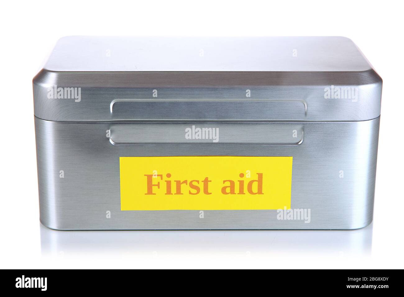 First aid box isolated on white Stock Photo - Alamy