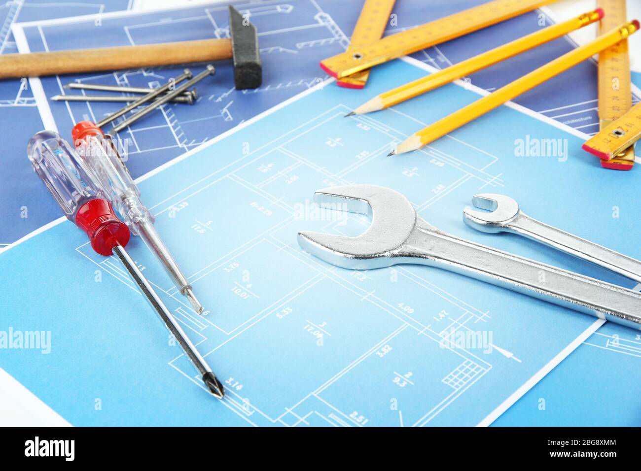 Part of architectural project Stock Photo - Alamy