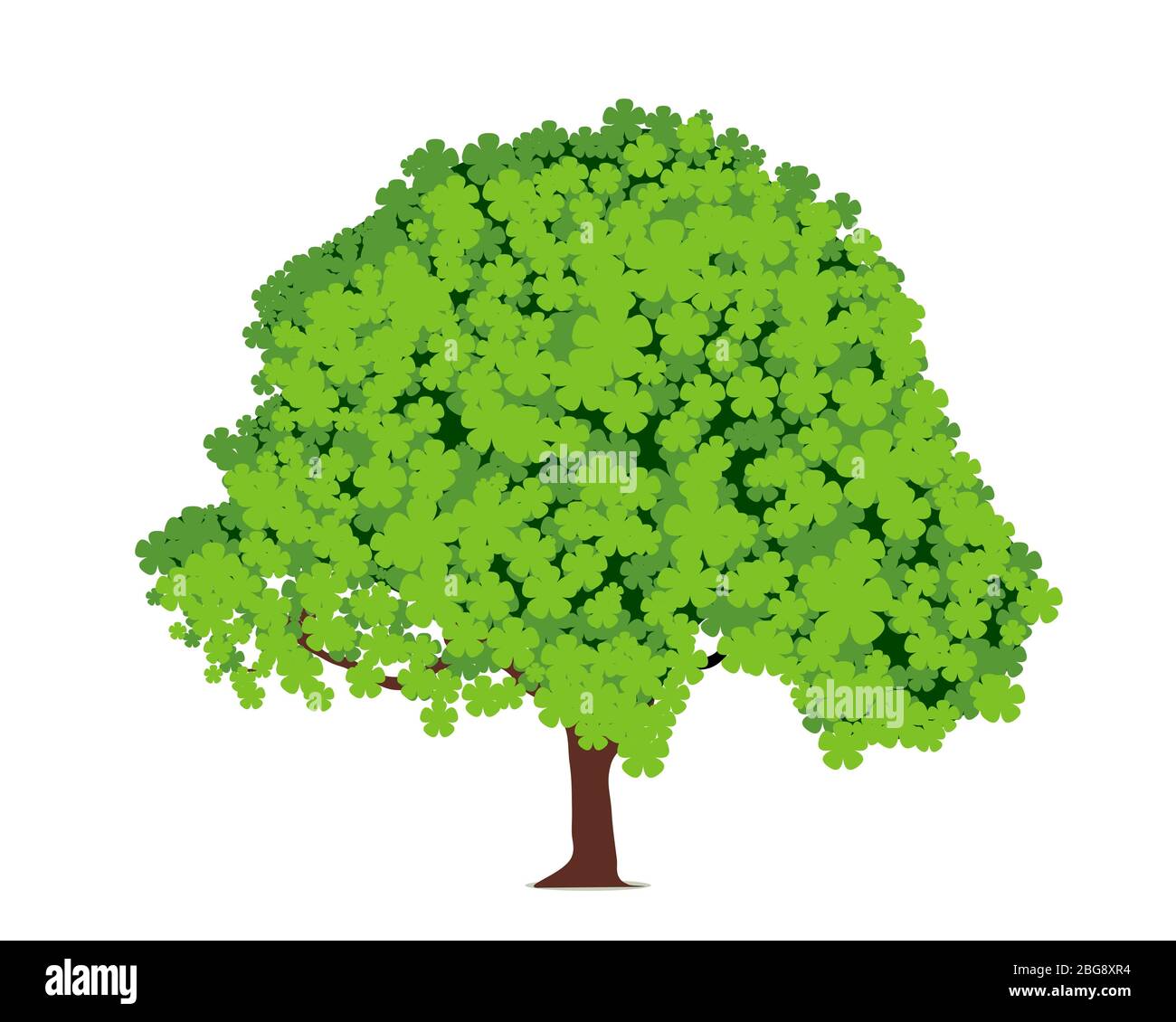highly detailed stylish and beautiful design of a tree in green color ...