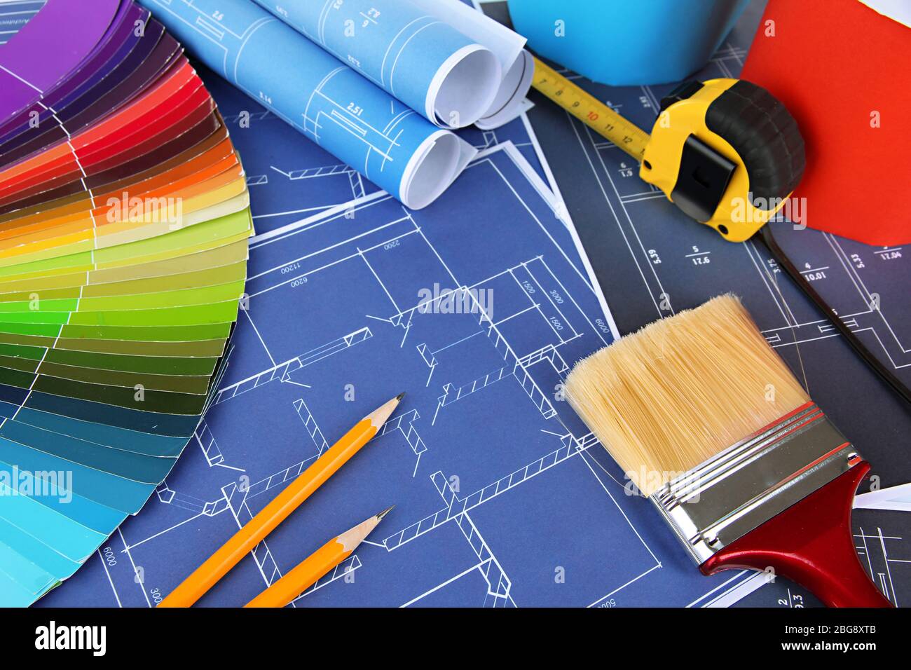 Repair project close up Stock Photo - Alamy