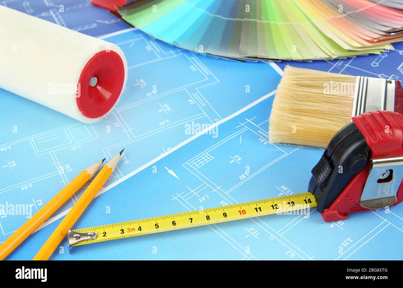 Repair project close up Stock Photo - Alamy