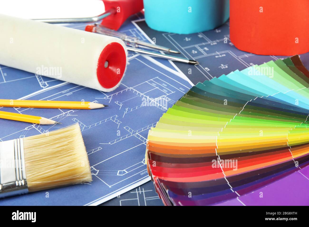 Repair project close up Stock Photo - Alamy