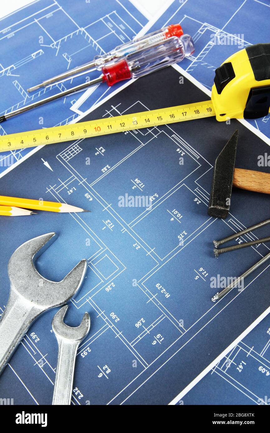 Part of architectural project Stock Photo - Alamy