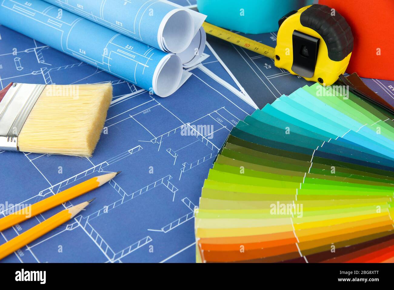 Repair project close up Stock Photo - Alamy