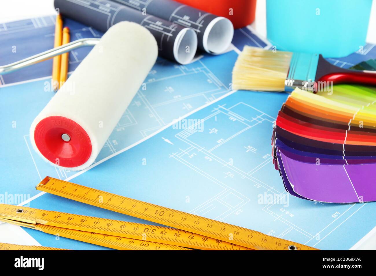 Repair project close up Stock Photo - Alamy