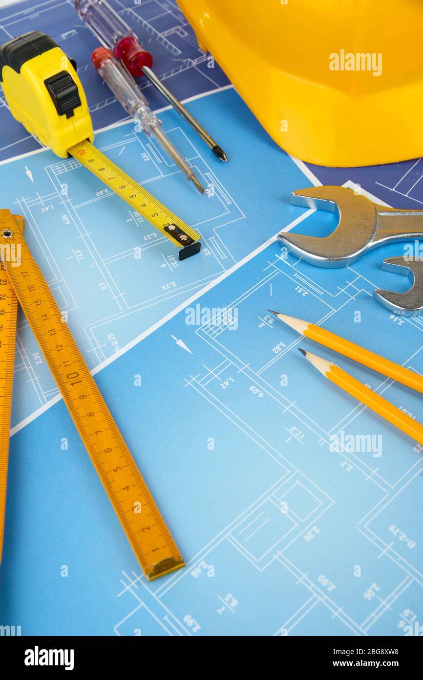 Part of architectural project Stock Photo - Alamy