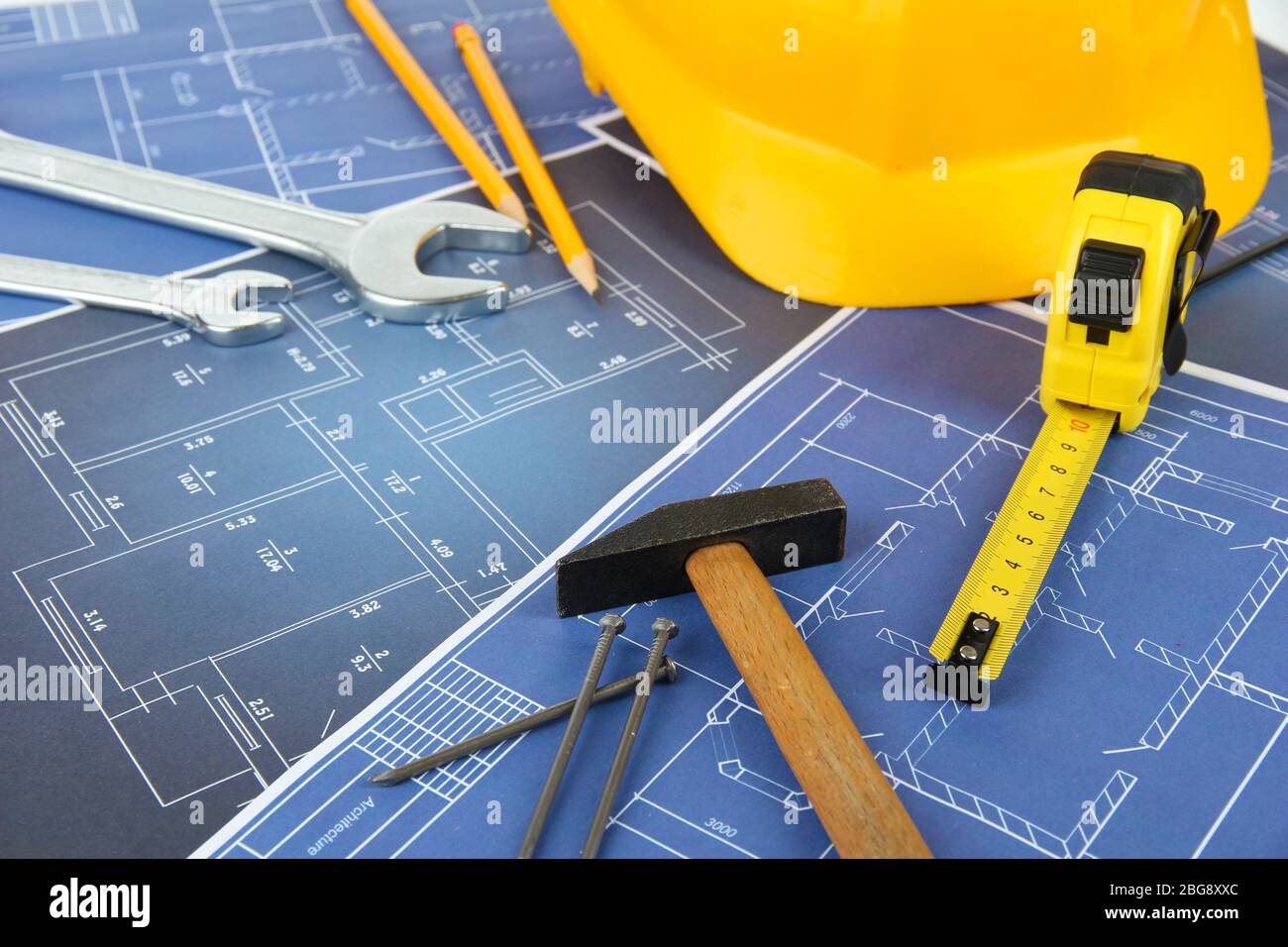 Part of architectural project Stock Photo - Alamy