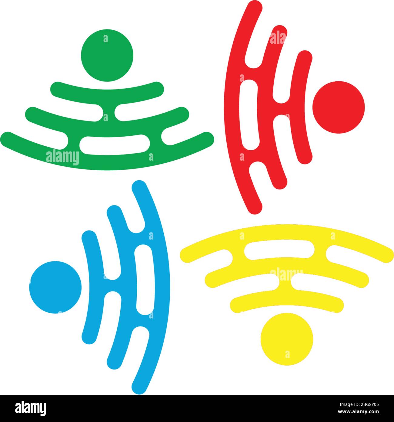 Community, network and social logo design template vector Stock Vector ...