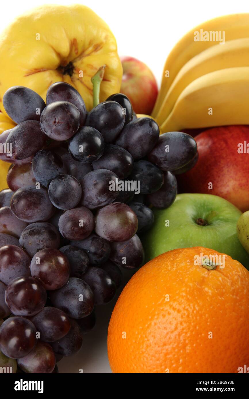 Composition of different fruits close up Stock Photo - Alamy