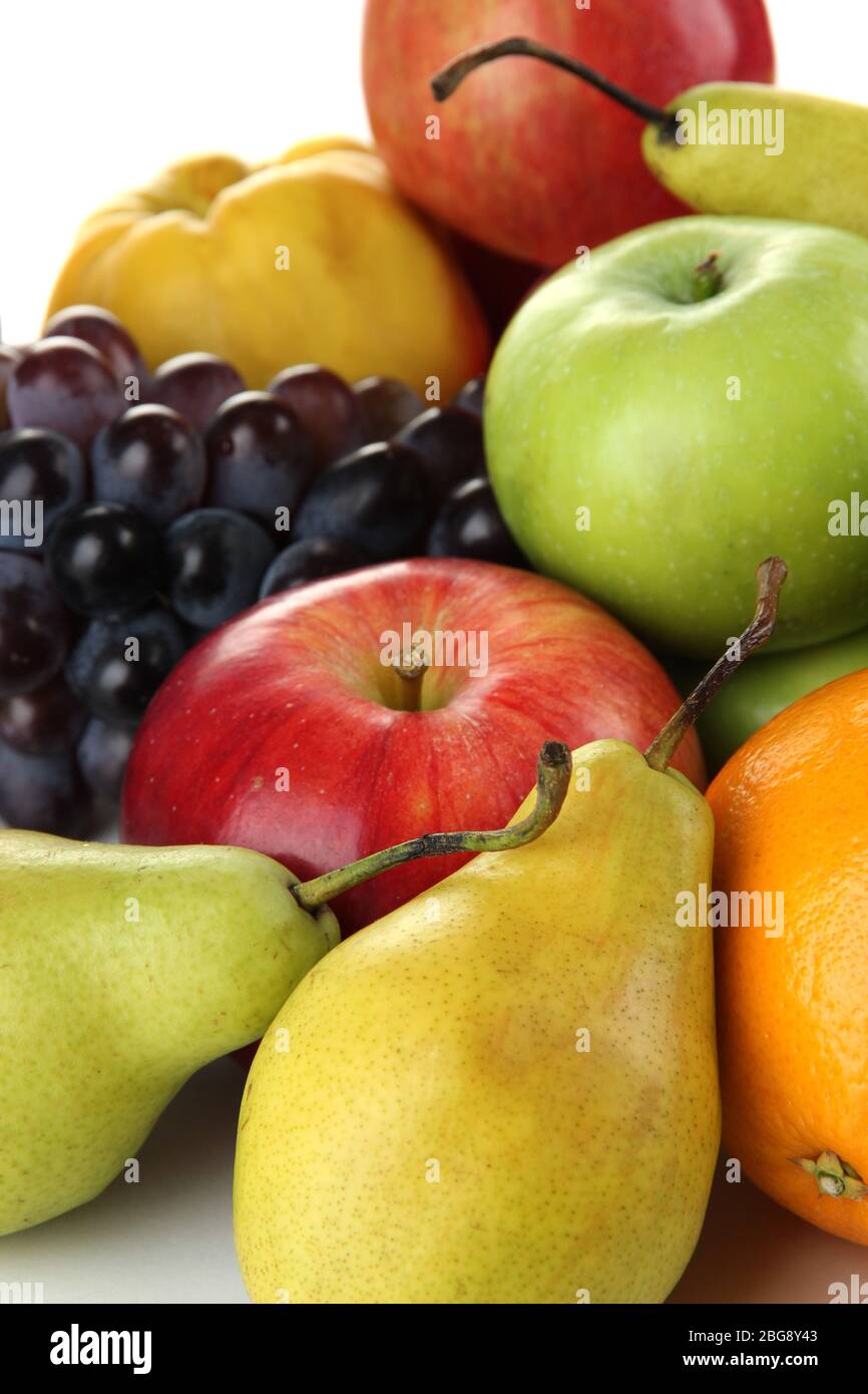 Composition of different fruits close up Stock Photo - Alamy