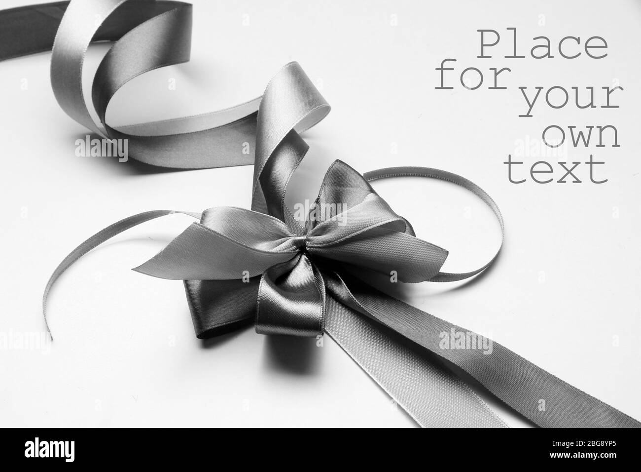 Gift anniversary christmas bow Black and White Stock Photos & Images ...