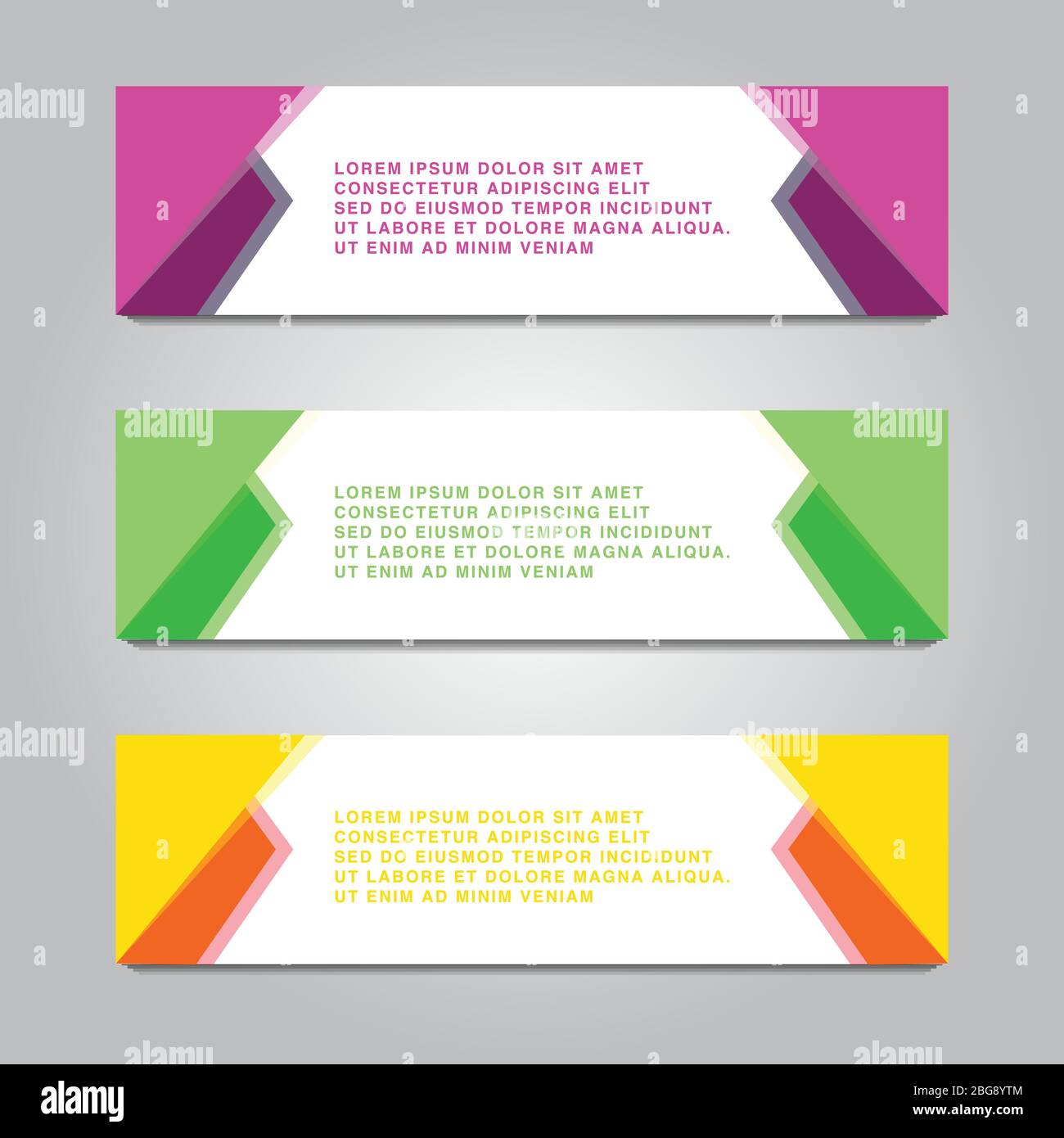 abstract design web banner. colorful gradient shape design. vector ...