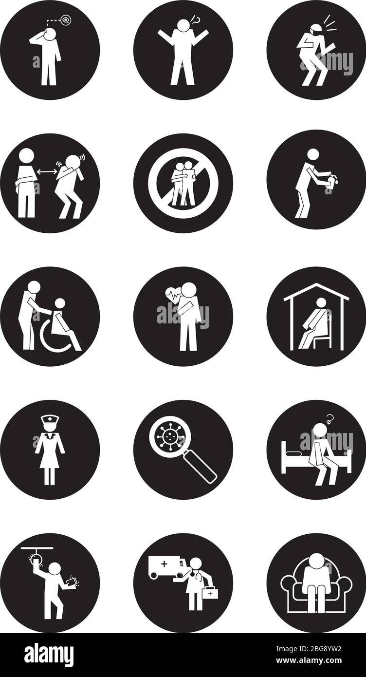 bundle of health pictograms set icons Stock Vector Image & Art - Alamy