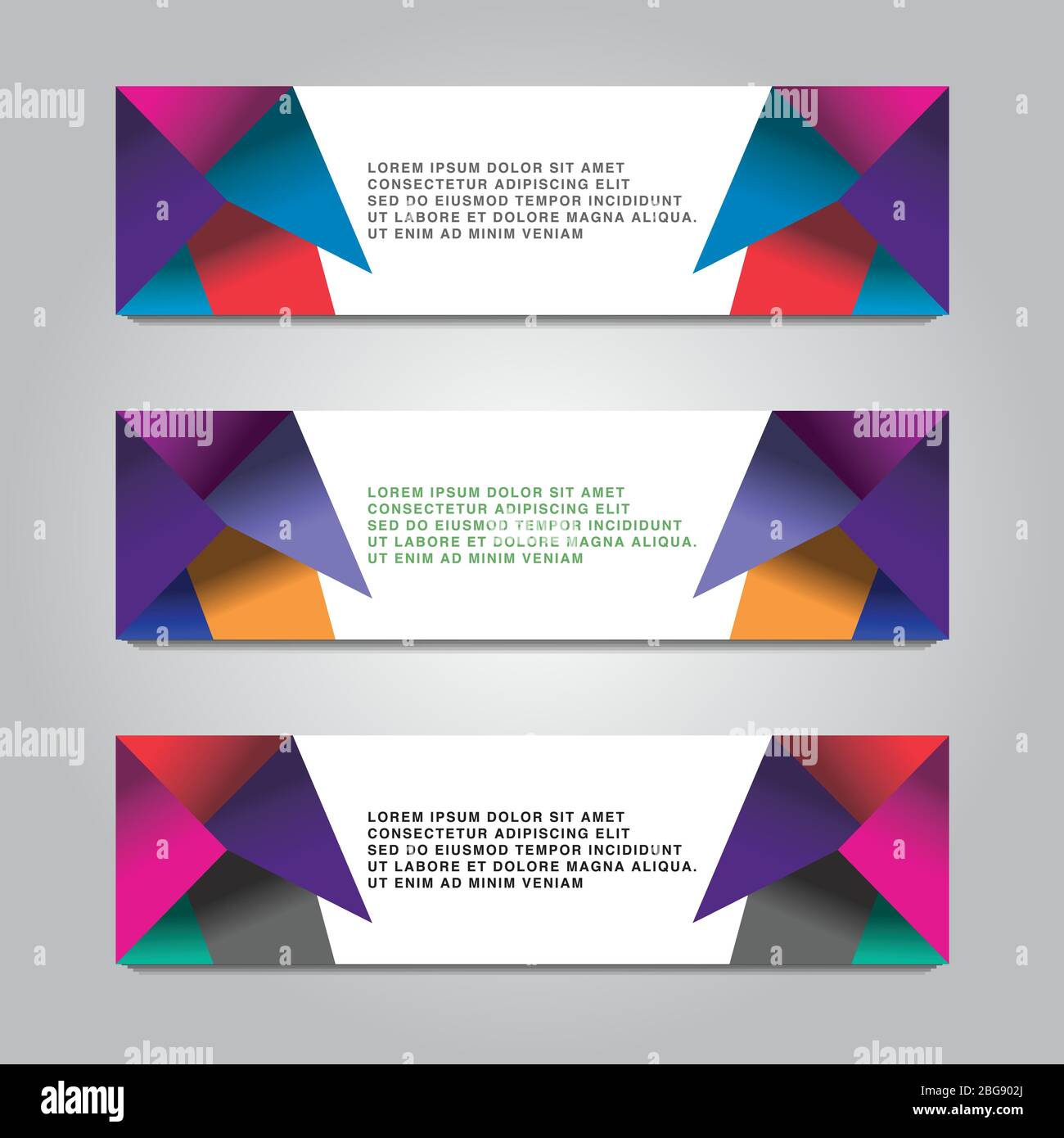 abstract design web banner. colorful gradient shape design. vector ...