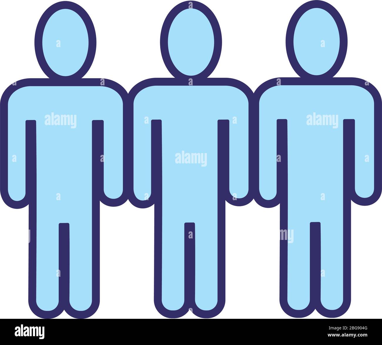 group of figures humans line and fill style Stock Vector Image & Art ...