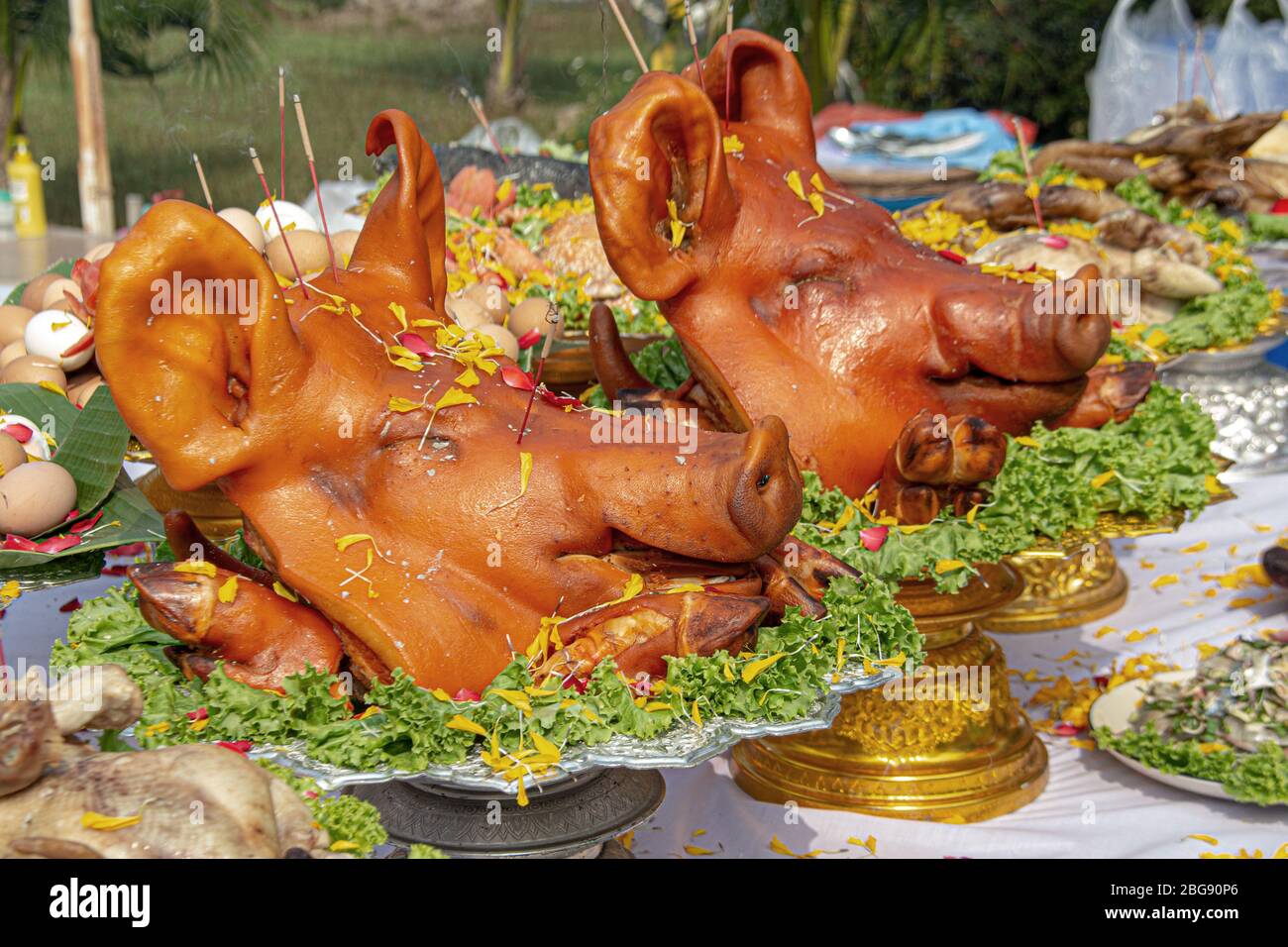 Roasted pig offering hi-res stock photography and images - Alamy