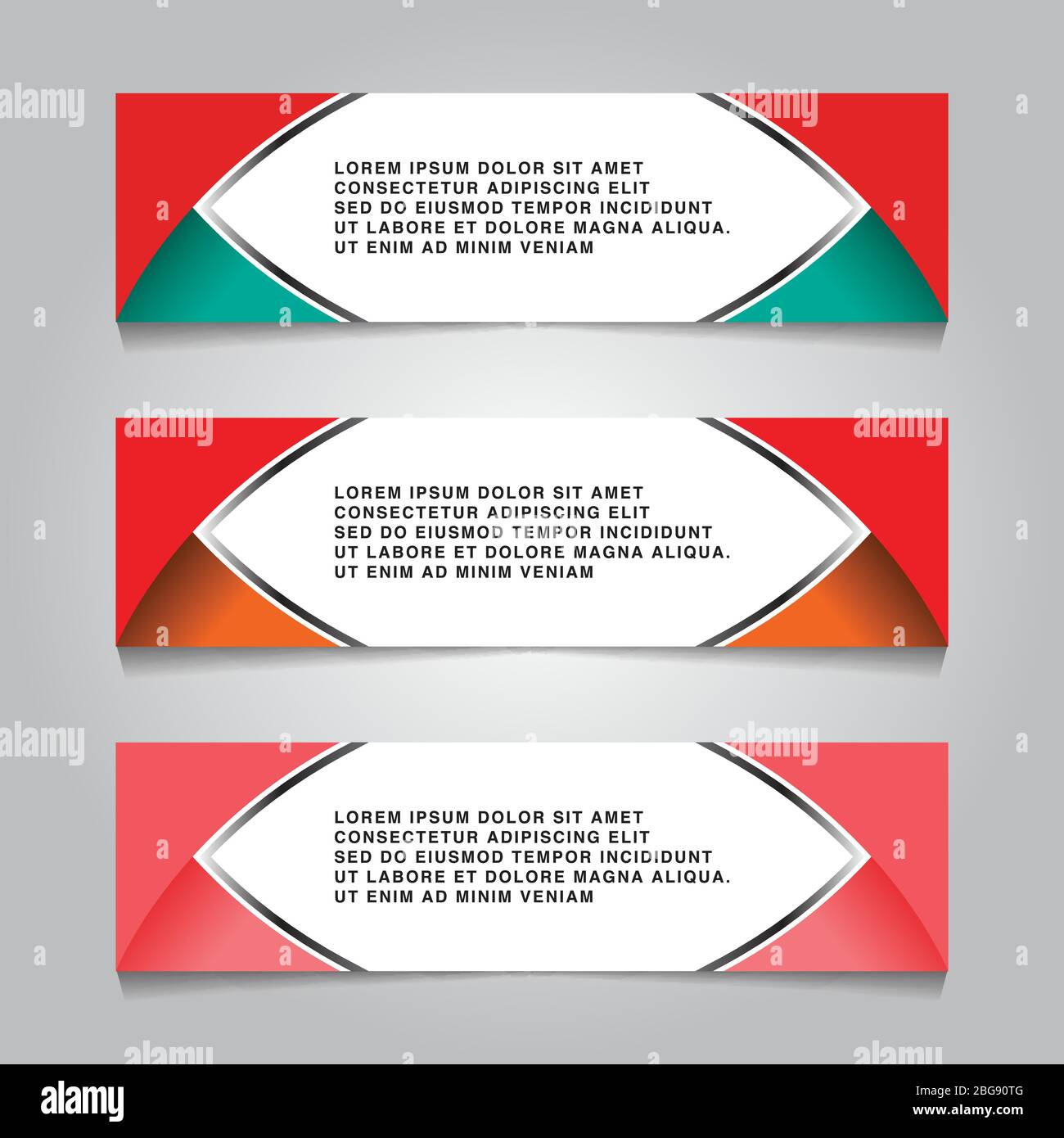 horizontal geometric corporate web banner template. for print or ...