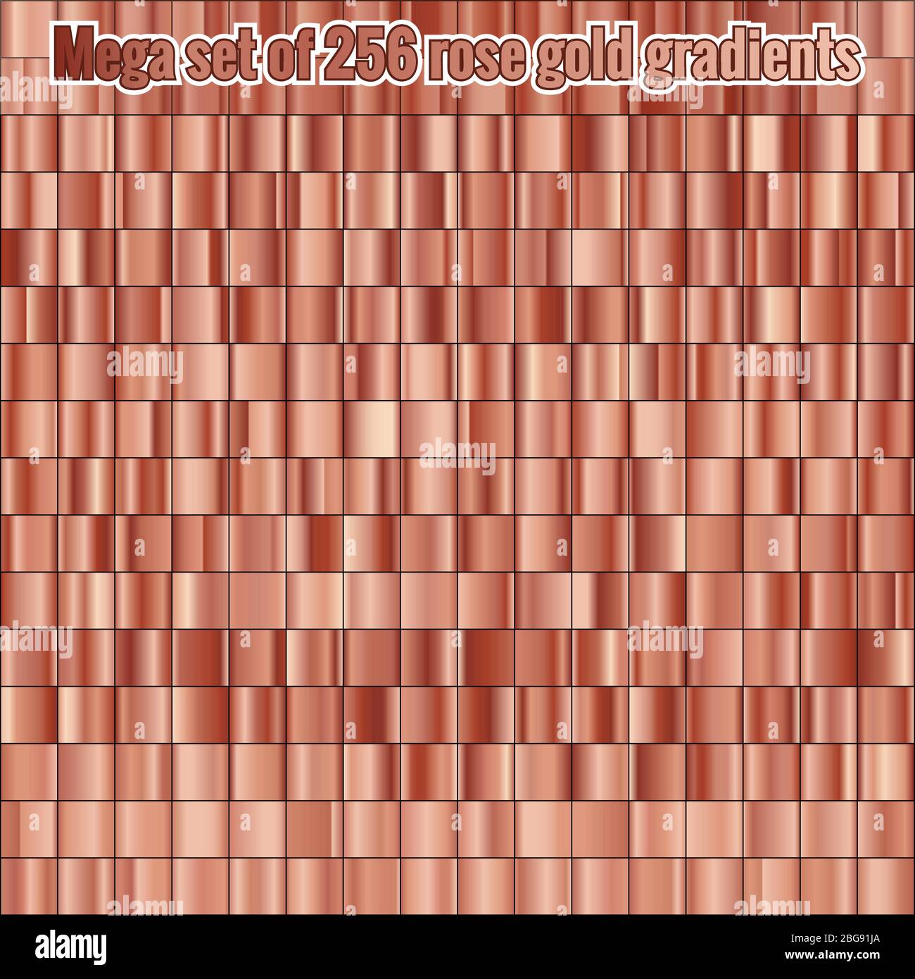 Mega set consisting of collection 256 rose gold foil gradients ...