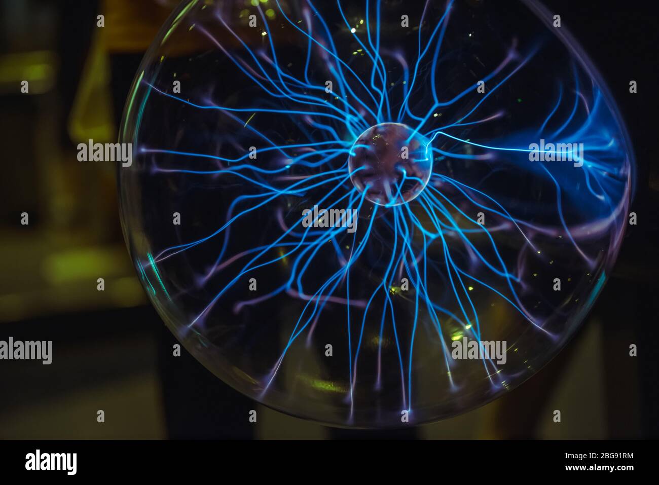 Close up of Plasma globe Stock Photo - Alamy