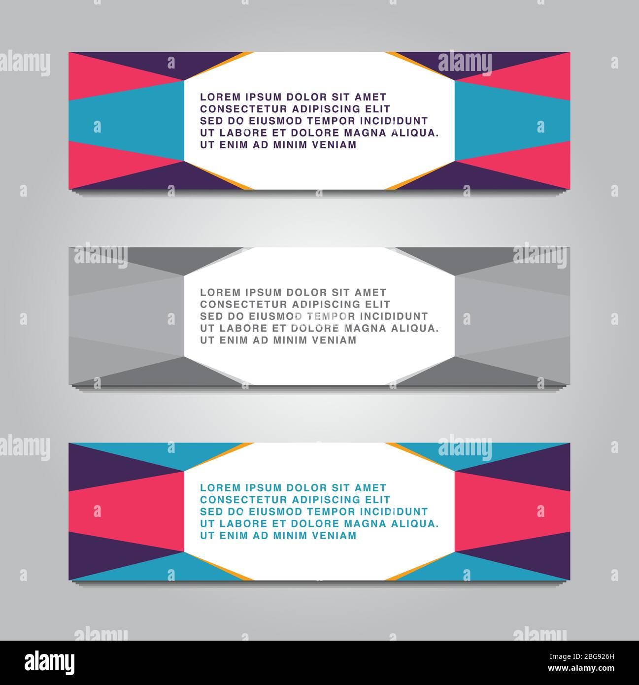 abstract design web banner. colorful gradient shape design. vector ...