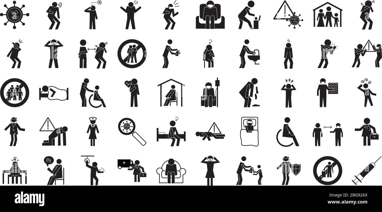 bundle of health pictograms set icons Stock Vector Image & Art - Alamy