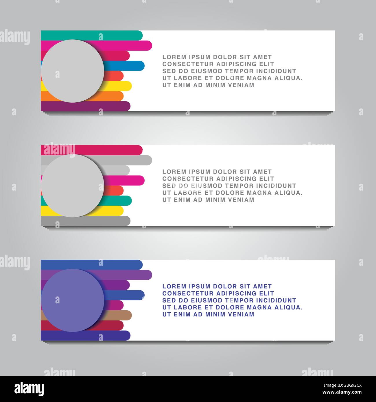 abstract design web banner. colorful gradient shape design. vector ...