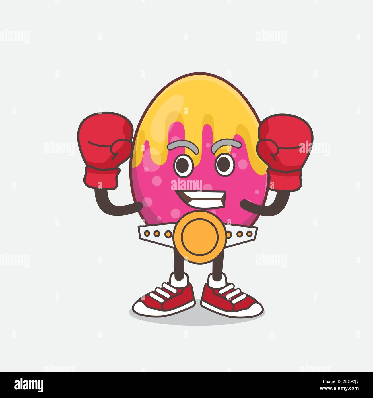 Illustration of Easter Egg Mascot Vector Character with Pose Stock ...