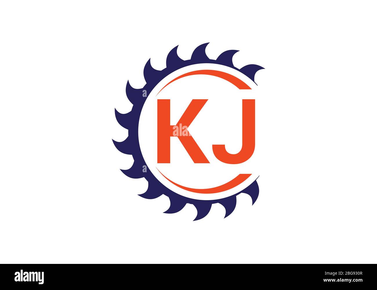 Initial Monogram Letter K J Logo Design Vector Template. KJ Letter Logo ...