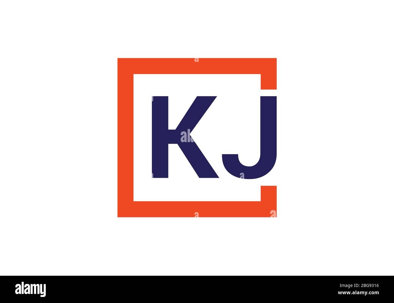 Initial Monogram Letter K J Logo Design Vector Template. KJ Letter Logo ...