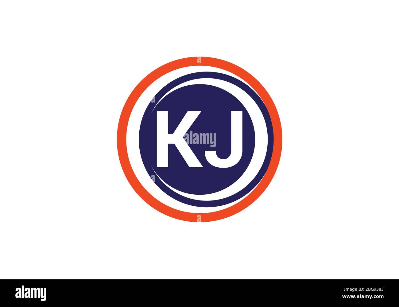 Initial Monogram Letter K J Logo Design Vector Template. KJ Letter Logo ...