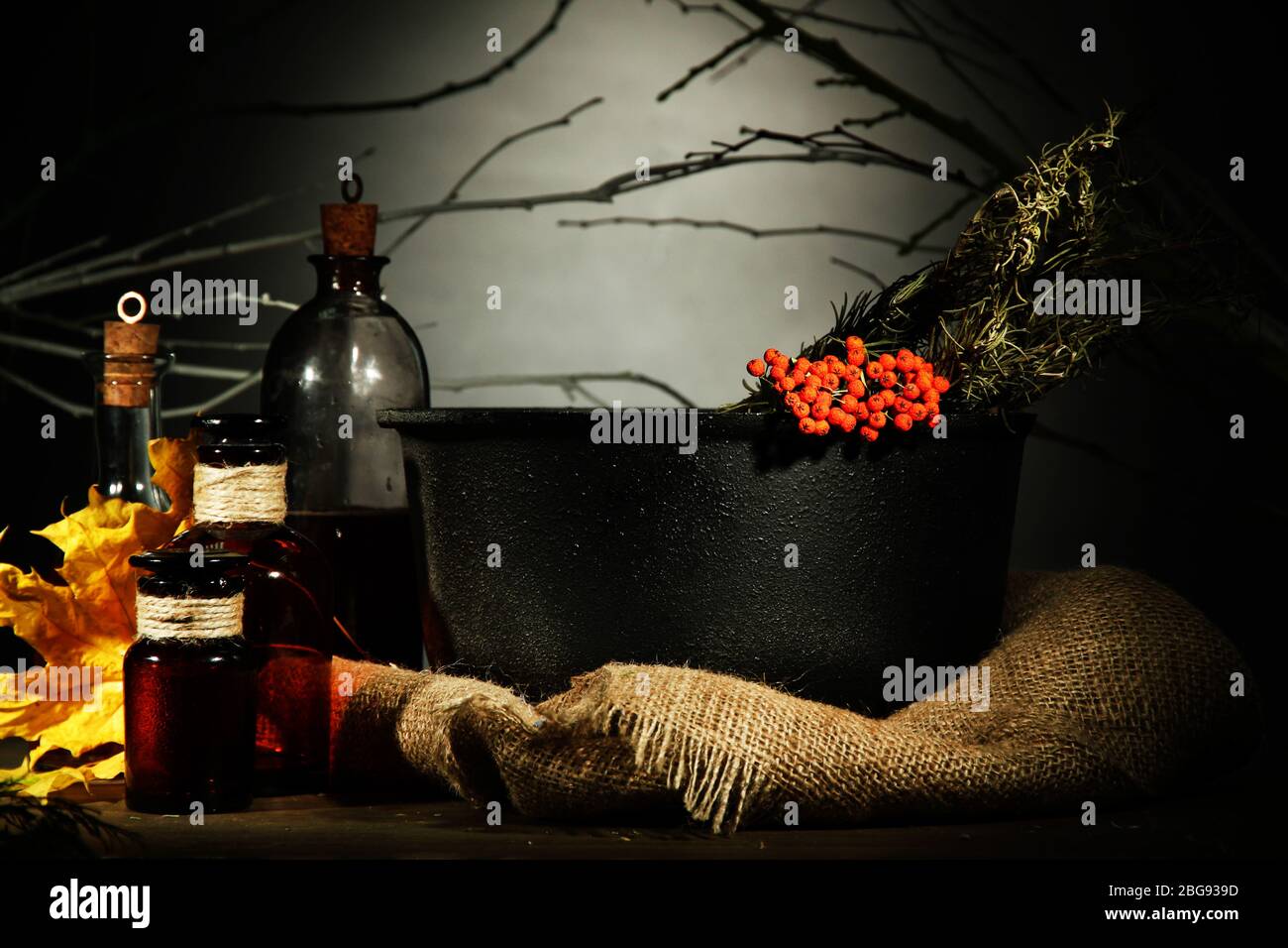 Scary Halloween laboratory Stock Photo - Alamy