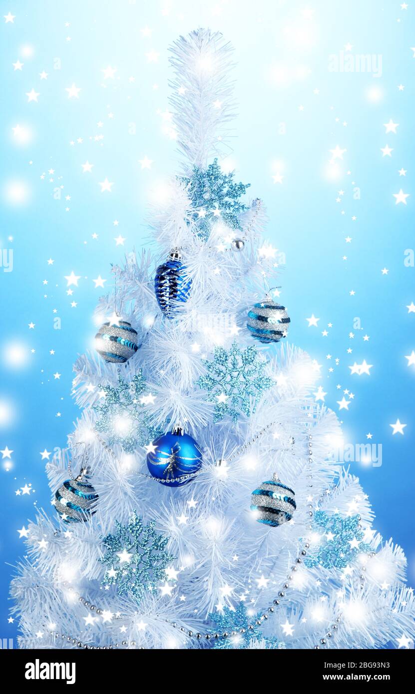 Blue And White Christmas Background Wallpaper