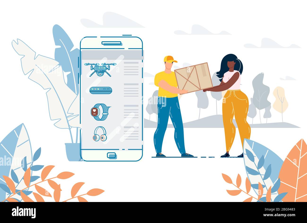 Delivering buying Stock Vector Images - Alamy