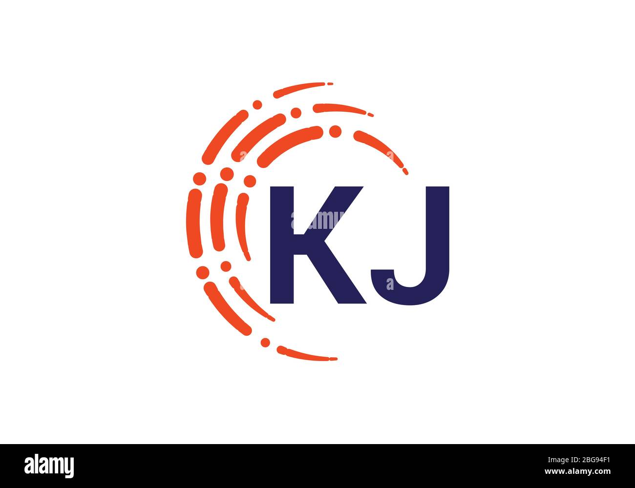 Initial Monogram Letter K J Logo Design Vector Template. KJ Letter Logo ...